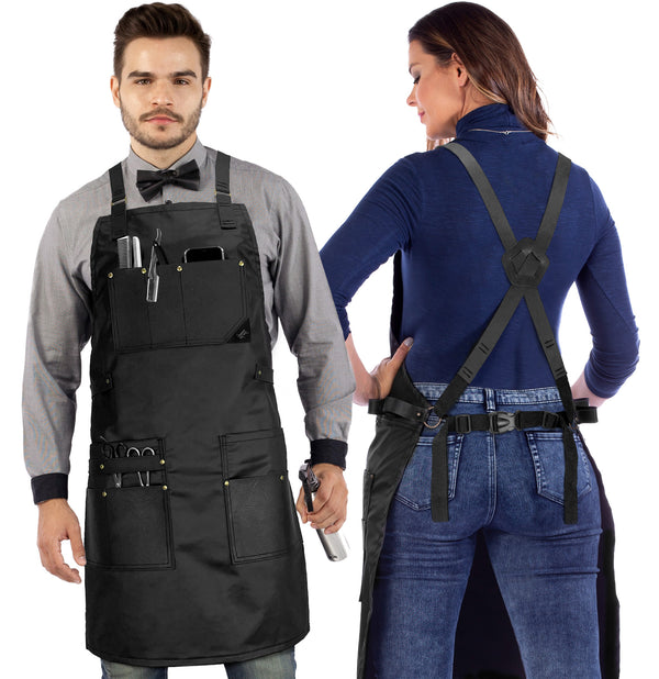 Barber Apron - Leather Straps, Pockets, Loops & Reinforcements ...
