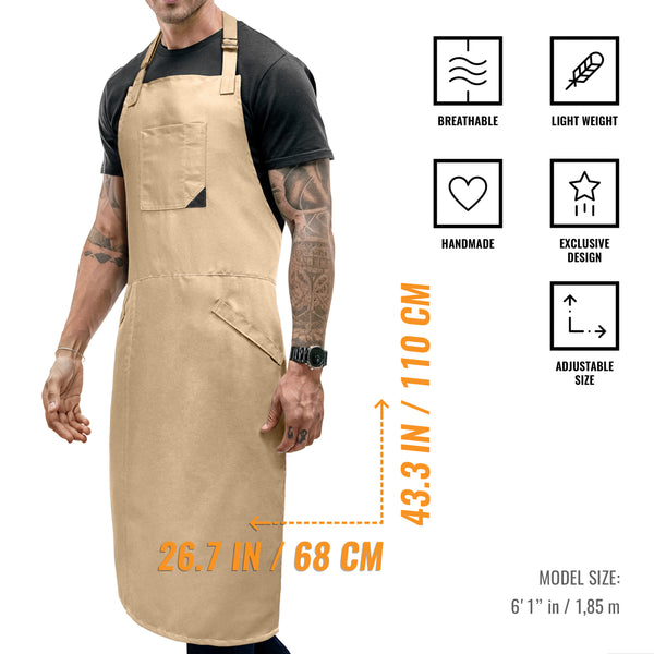 Pottery Apron - Full Cover Split-Leg, Towel Loops - for Ceramic Wheel ...